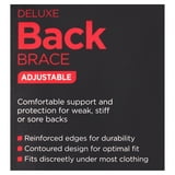 Equate Deluxe Adjustable Back Brace, One Size HSA/FSA Eligible ...