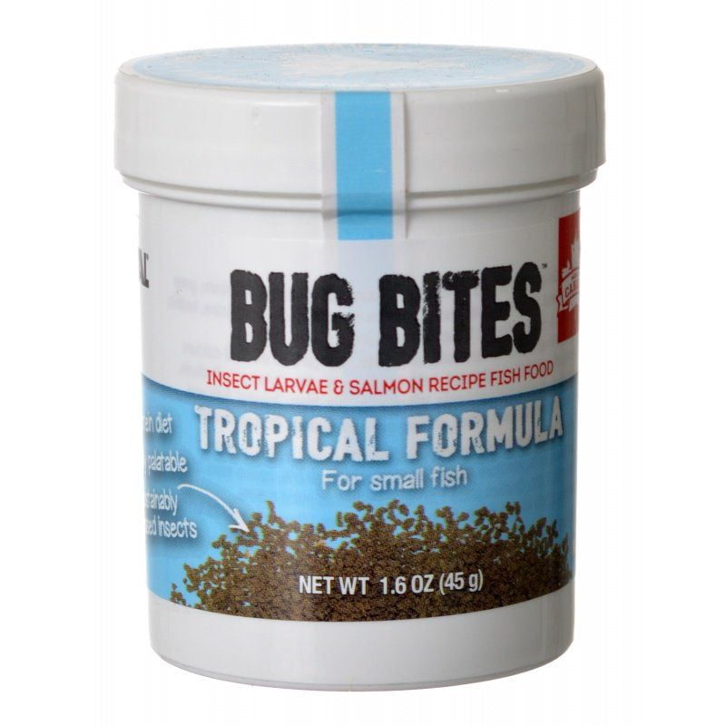 Fluval Bug Bites Tropical Fish Small Granules, Small to Medium Fish, 1. ...