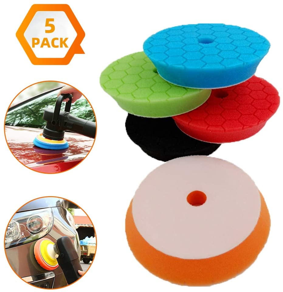 150mm polishing sponges set, 5 pieces 6 inch hexagonal polishing ...