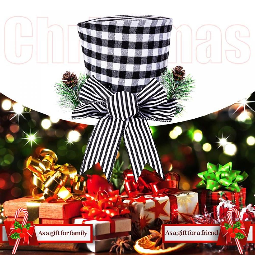 Band Clearance! Christmas Tree Topper Hat Xmas Tree Top Hat with Bow ...