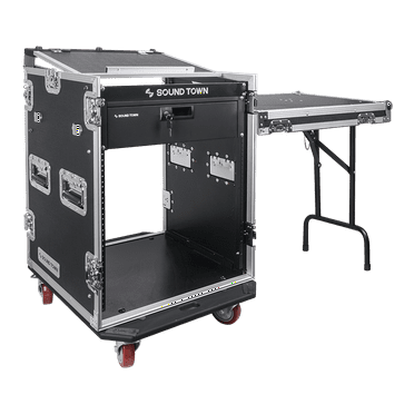 Sound Town 16U PA DJ Rack/Road ATA Case with 11U Slant Mixer Top, 20 ...