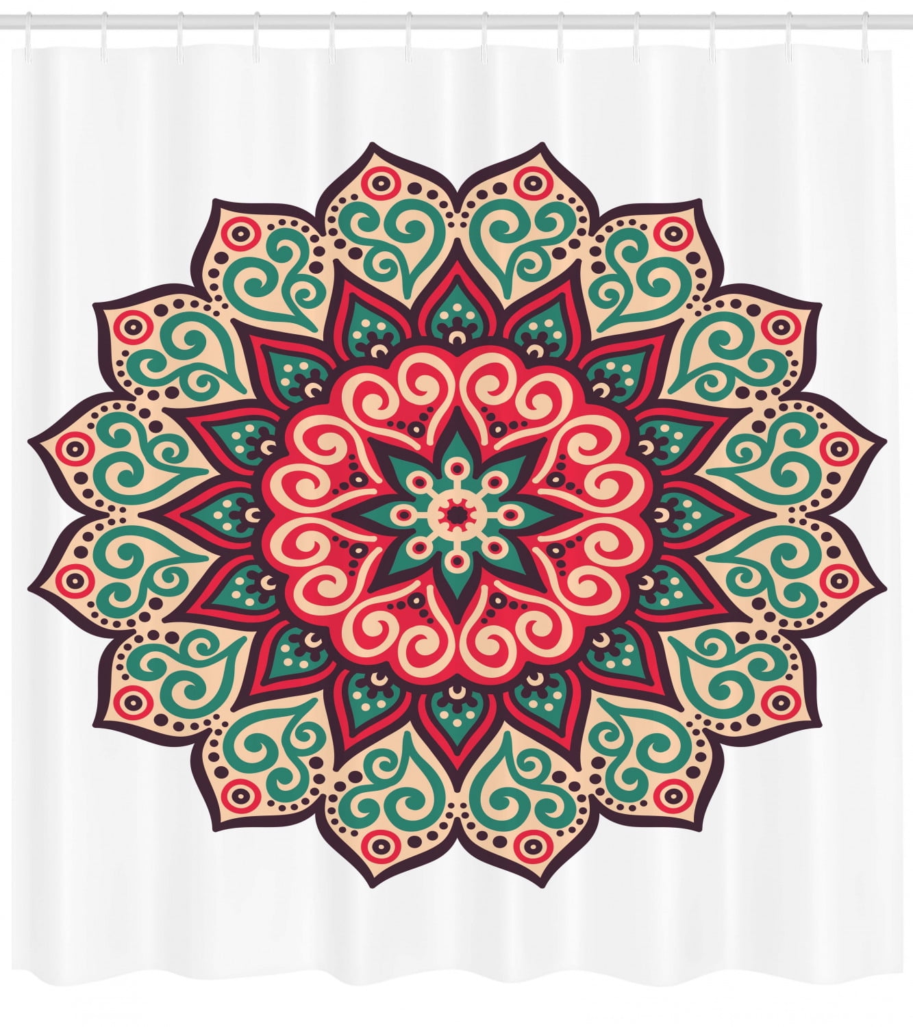 Ambesonne East Shower Curtain Retro Traditional Mandala 69wx70l