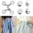 2 Set Reuseable Waist Buckle Tighten Pants Skirts Waist Buttons ...