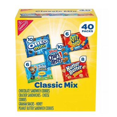 Nabisco Classic Mix Assorted Snack Cookies Individual Packets for Lunch ...