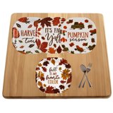 Kane Fall 8 inch Melamine Appetizer Plates, Set of 4, Multi-Color ...