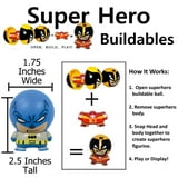 24 Pc Superhero Party Favor Pack (12 Superhero Buildable Figurines & 12 ...