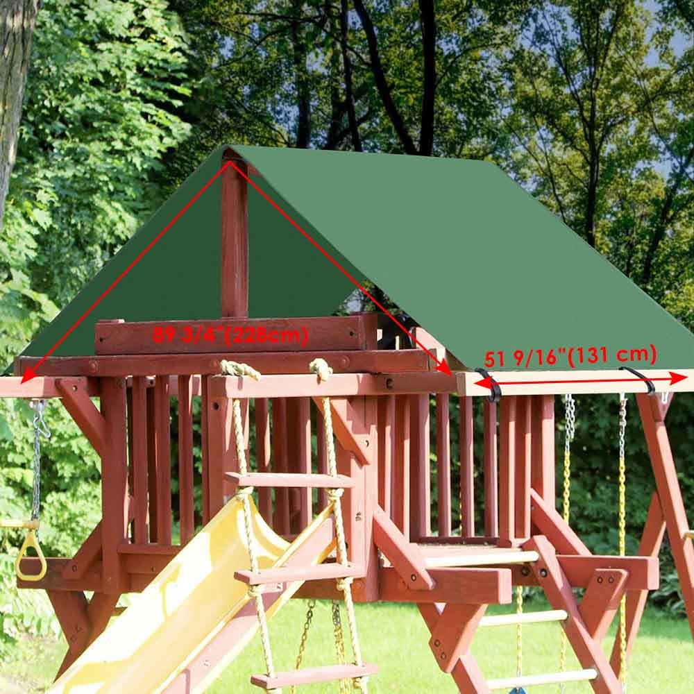 Yescom 52"x90" Swing Set Replacement Tarp UV Protection Playground Roof ...