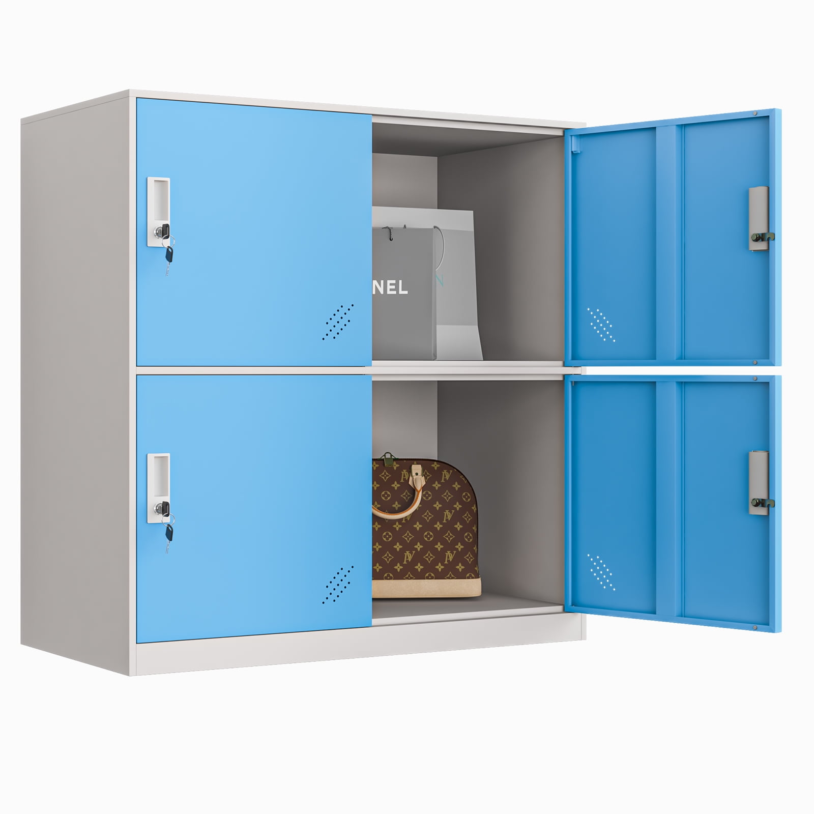 MECOLOR Metal Gym Office School and Employee Locker Cabinet with 4 ...