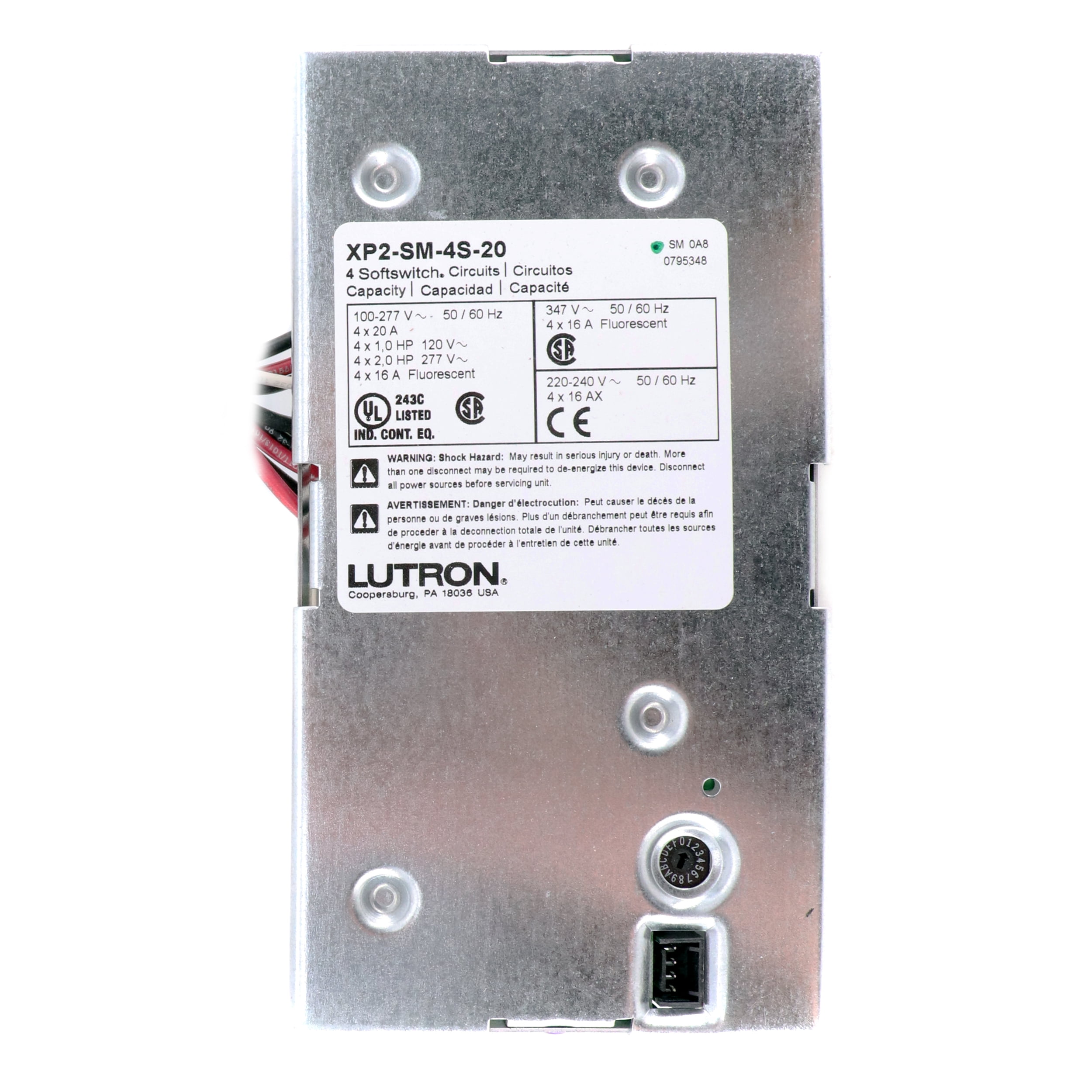 Lutron XP2-SM-4S-20 SoftSwitch 4-Circuit Control Module, 4 x 16A/20A ...