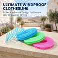2026 Upgrade Windproof Clothesline with Hooks, Adjustable Clothesline ...