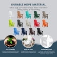 WestinTrends Malibu Outdoor HDPE Plastic Modern Adirondack Chair With ...