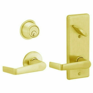 Legend Decorative Lever Deadbolt Combo Set Adj Bs Kw1 Polished Brass ...