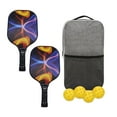 Pickleball Paddle Set 4x Pickleballs Balls with Carry Bag Pickleball ...