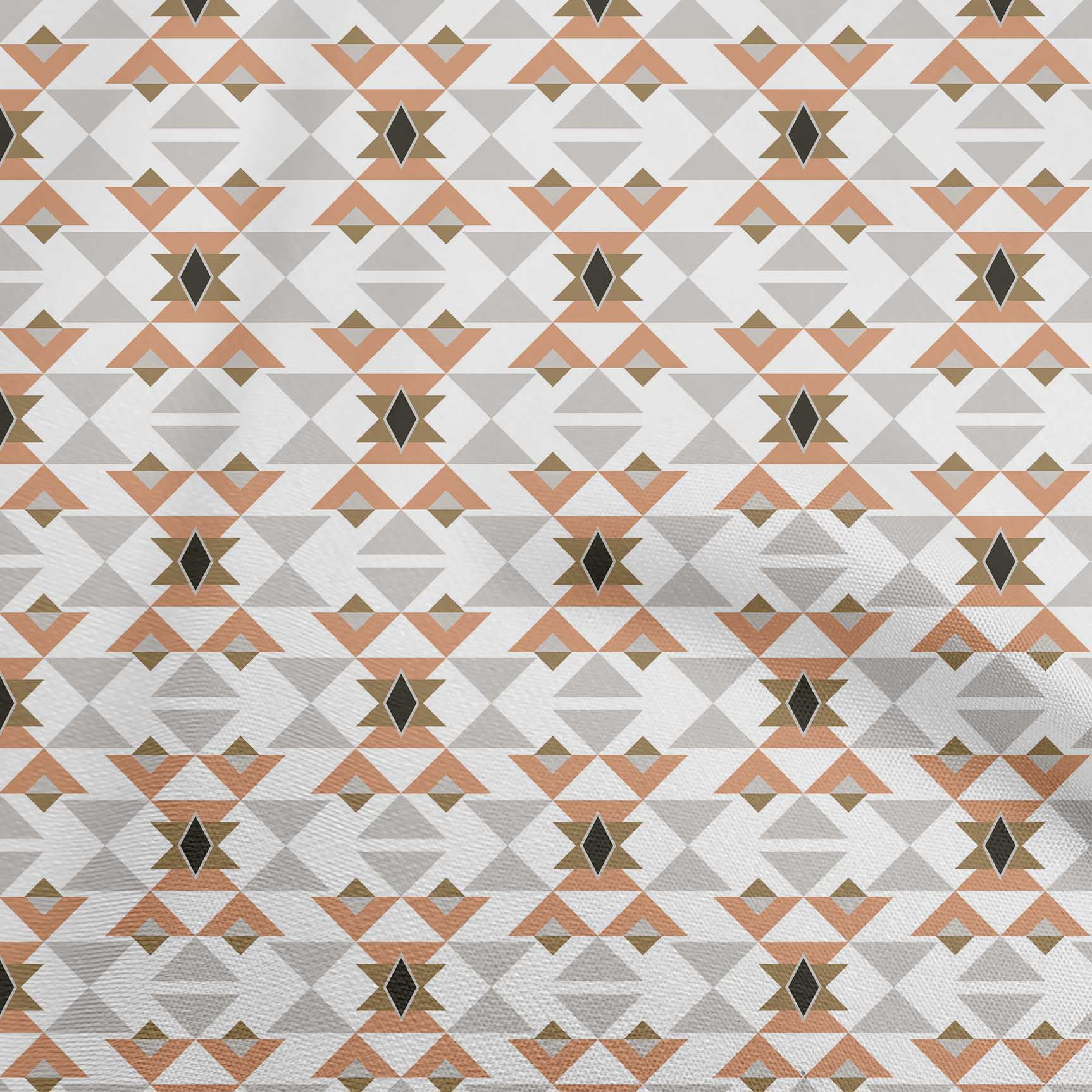 oneOone Cotton Poplin Peach Fabric Geometric Diy Clothing Quilting ...