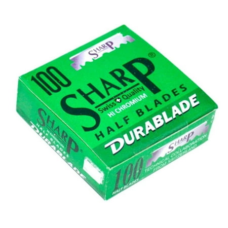 Sharp 100 Hi-Chromium Single Edge Shaving Razor Blades - Swiss Made ...