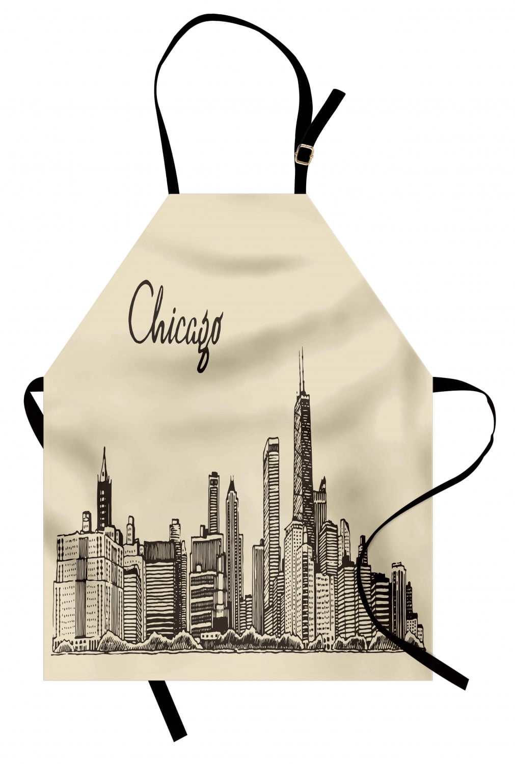 Chicago Skyline Apron Vintage Style Urban Silhouette Country Culture ...