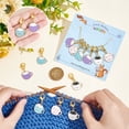 Alloy Enamel Pendant Locking Stitch Markers with Zinc Alloy Lobster ...