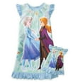 Disney's Frozen 2 Elsa and Anna Girls Dorm Nightgown and Matching Doll ...