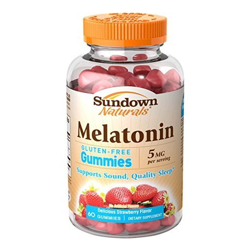 Sundown Naturals Melatonin Gummies 5Mg Sleep Aid, Strawberry Flavor ...