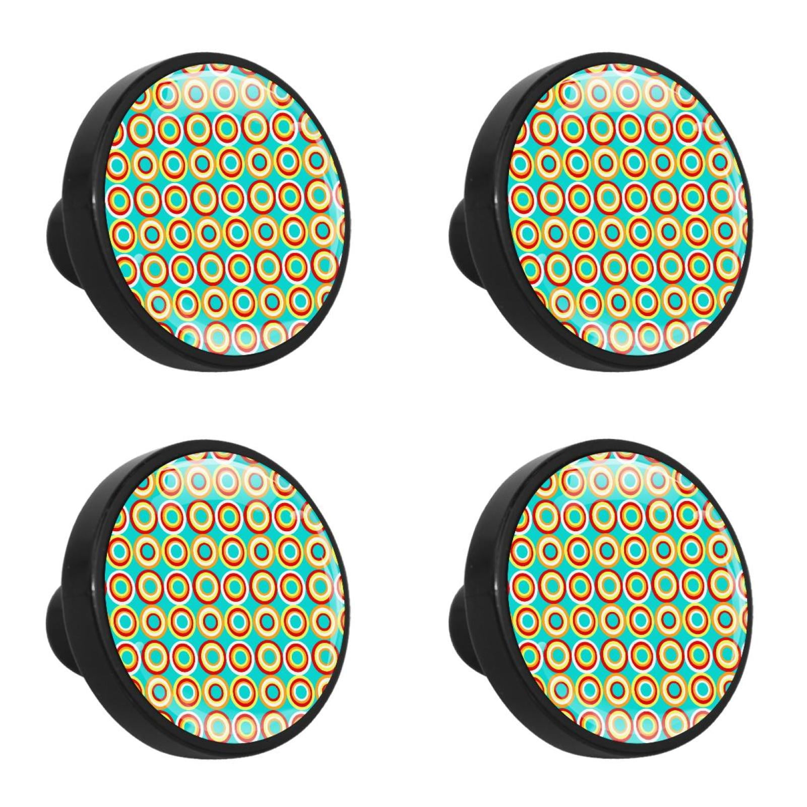4 Pcs Colorful Circle Knobs for Kitchen Cabinet Cupboard Dresser ...