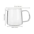 FRCOLOR Clear Coffee Carafe 400ml Heat Resistant Borosilicate Glass ...