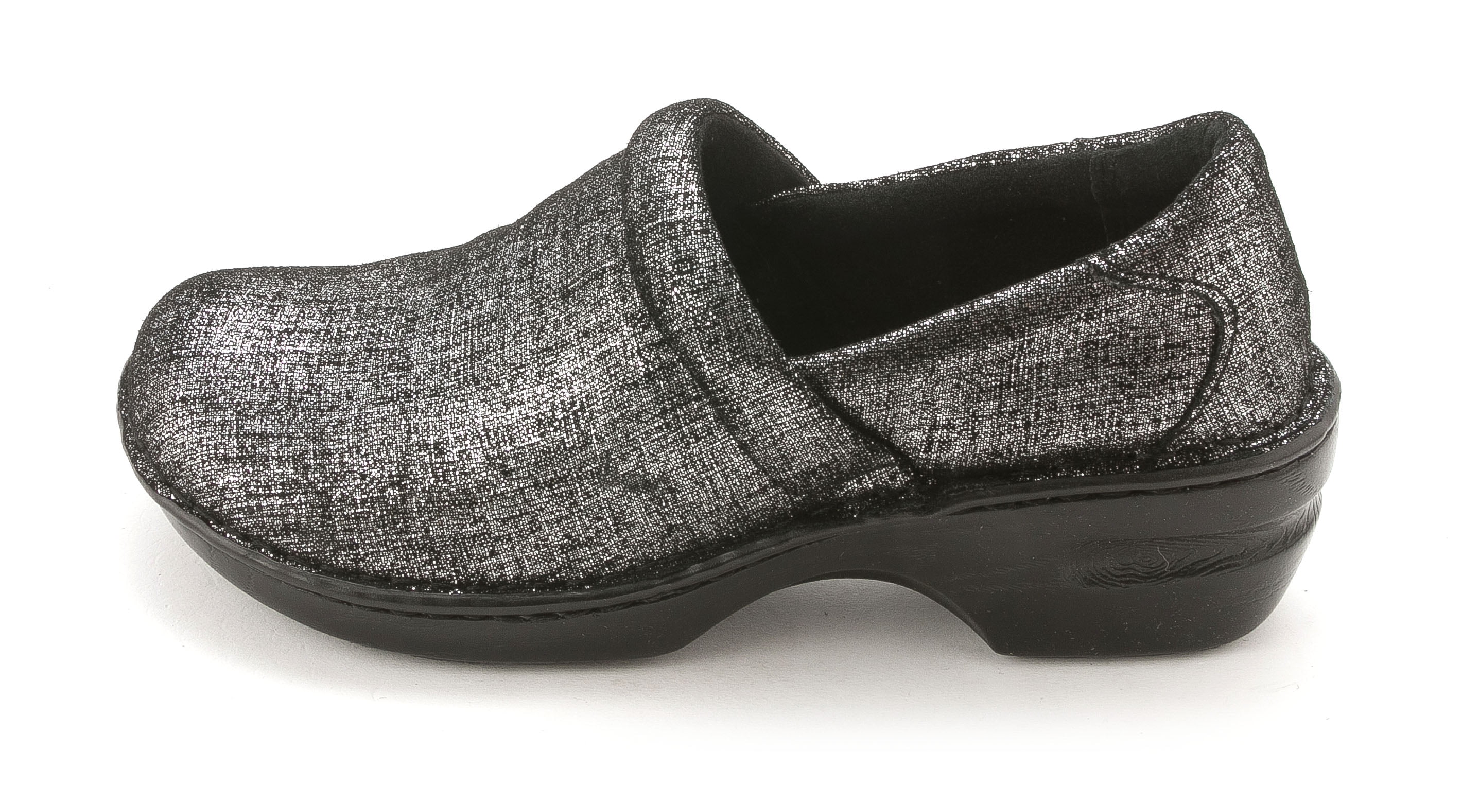 B.O.C Womens Margaret Closed Toe Canvas Clogs, Silver, Size 6.5 ...