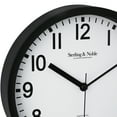 Mainstays Basic Indoor 8.78" Black Analog Round Modern Wall Clock ...