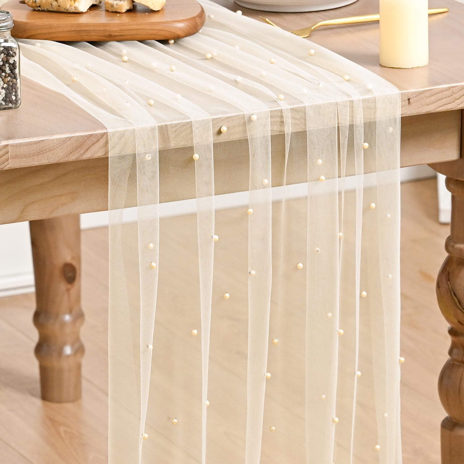 Click here for Unbranded Mode Pearl Pink Gauze Table Runner 120 I... prices