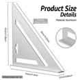 7 Inch Aluminum Rafter Square With Clear Engraved Scale Precision ...