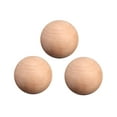 BESTYASH 3Pcs Wooden Balls Natural Wood Craft Unfinished Khaki Smooth ...