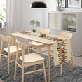 Spring Birds Table Runner,Cute Cartoon Bird Hand-Painted Pattern Table ...