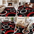 5'x8' Area Rugs, Red Black Indoor Outdoor Area Rug for Living Room ...