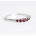 925 Sterling silver garnet ring, minimalsitic jewelry, everyday wear ...