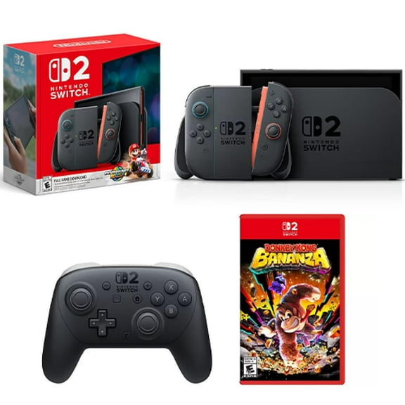 Nintendo Switch 2 + Mario Kart World Bundle + Donkey Kong Bananza ...