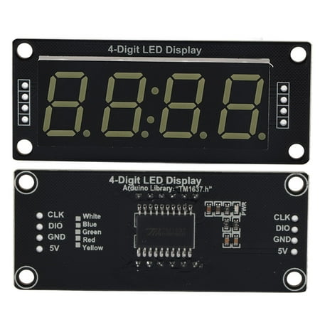 Led Display Module 7 Segment Digital Tube LED Display Tube Module 4-Digit 7-Segment White ...