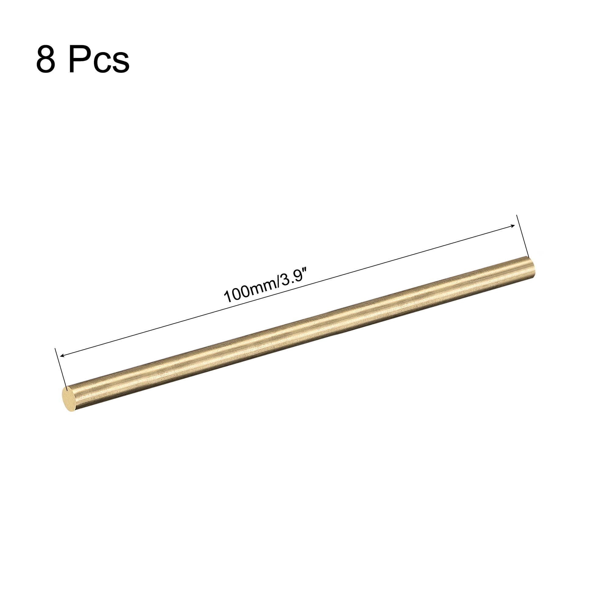 Uxcell 5mm Diameter 450mm Length Brass Solid Round Rod For, 57% OFF