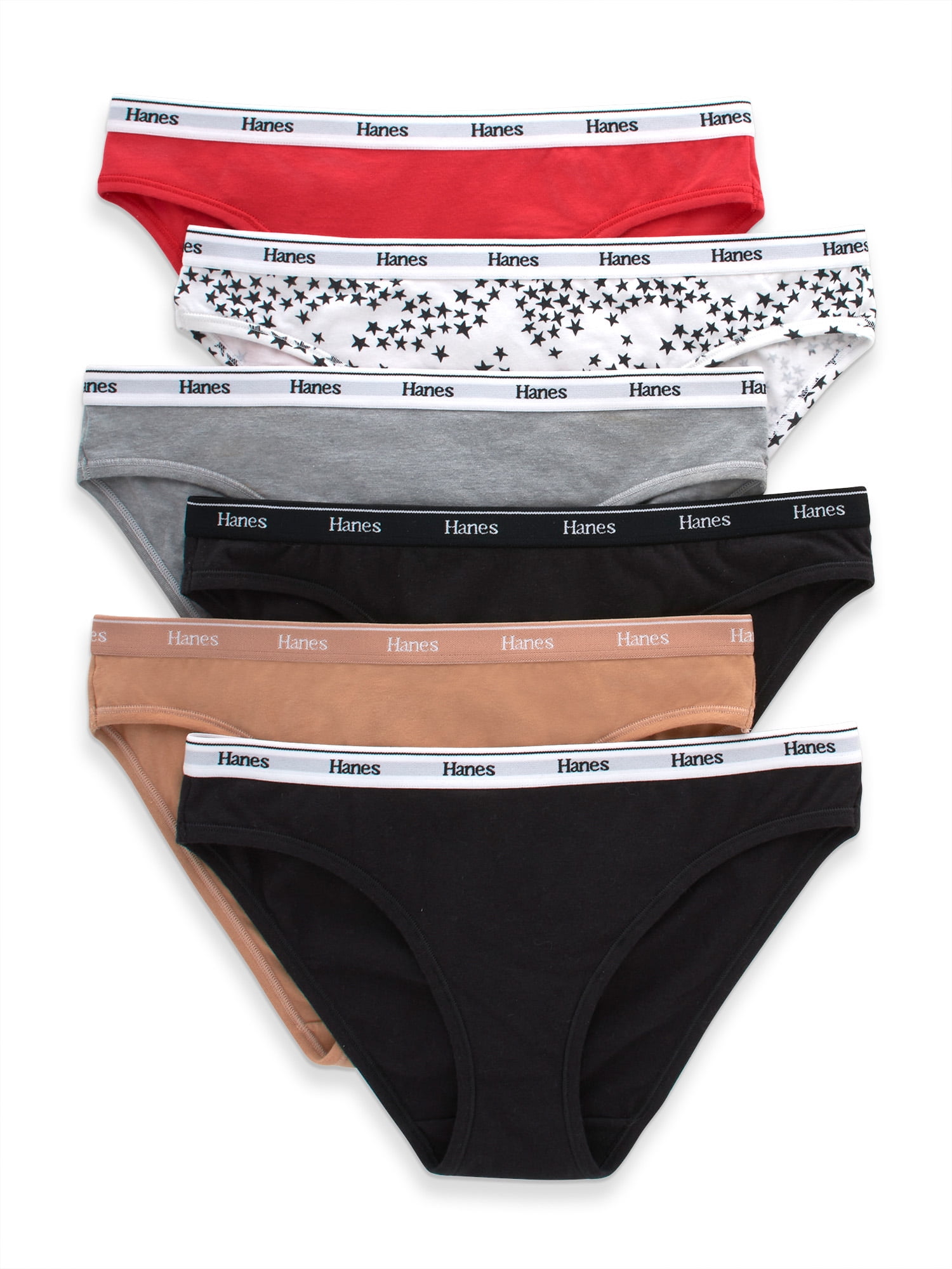 Hanes Originals Womens Bikini Underwear Breathable Cotton Stretch 6