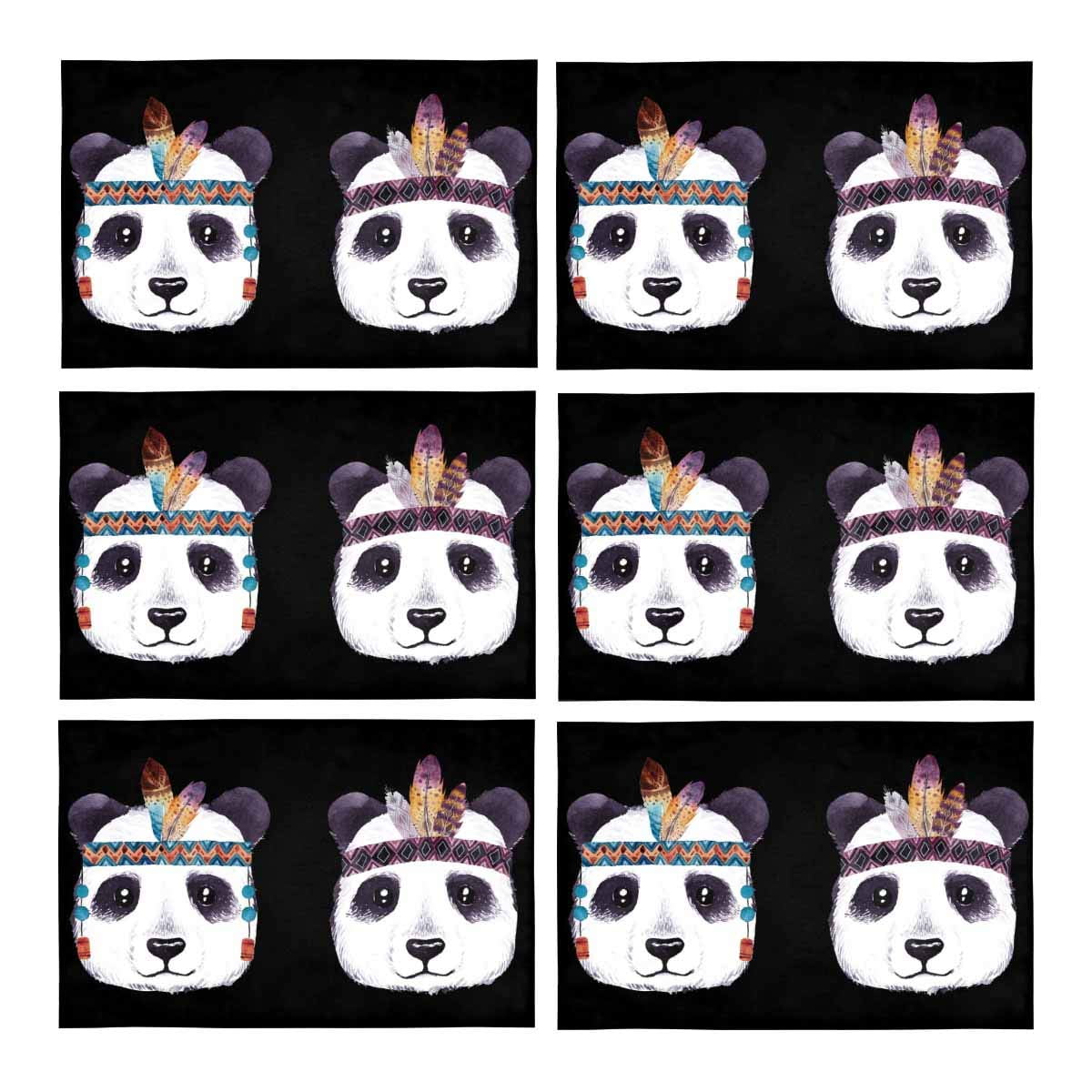 MKHERT Boho Cats Kittens with Feathers Bohemian Cute Animal Placemats ...