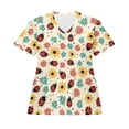 Binienty Ladybug & Daisy Floral Pattern Nursing Uniforms Breathable ...