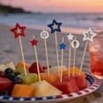 100pcs 4th of July Cocktail Picks,Patriotic Toothpicks Appetizer Fruit ...