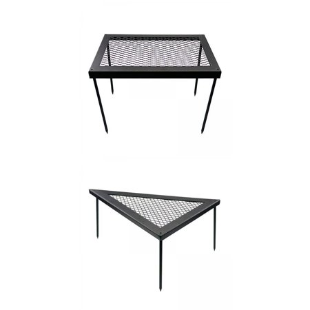 Pack of 2 Portable Outdoors Camping Triangle Campfire Rack for BBQ ...