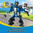 6 in 1 Blue Robot Building Blocks Toys ,Gift for kids over 6 years Old ...