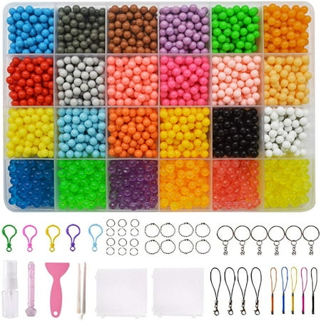 Water Fuse Beads 6000pcs Beads 24 Colors Magic Refill Bead Mist Beads ...