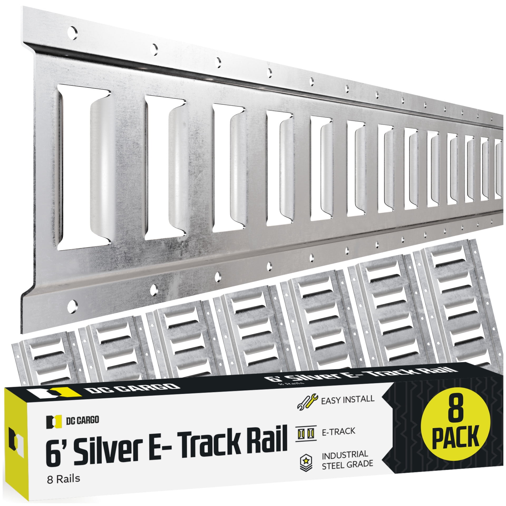 DC Cargo Etrack Rails 6' Horizontal Galvanized E Track Rail 8-pack ...