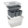 5 Pack - Ezy Storage 18L Solutions + Storage Box with Insert Tray & Cups - Walmart.com