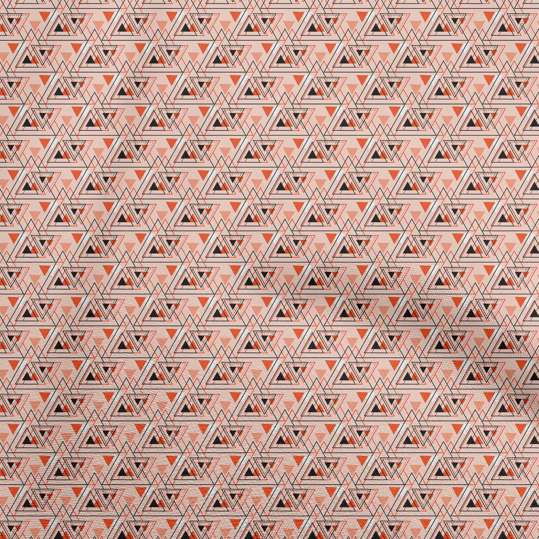oneOone Silk Tabby Peach Fabric Geometric Diy Clothing Quilting Fabric ...