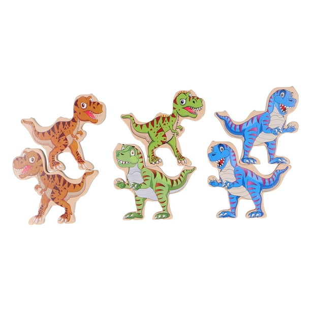 Dinosaur Stacking Blocks, Wooden Parent Child Interactive Interesting ...