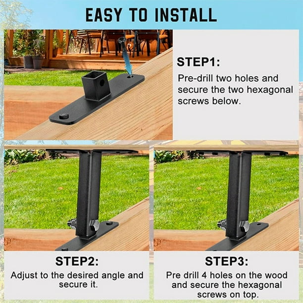 6x6 Pergola Bracket Kit Roof Riser Beam Mount Kit Heavy-Duty Roof Riser ...