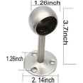 Bracket for Curtain Rod,4 Set Ceiling Mount Bracket Closet Rod Brackets ...