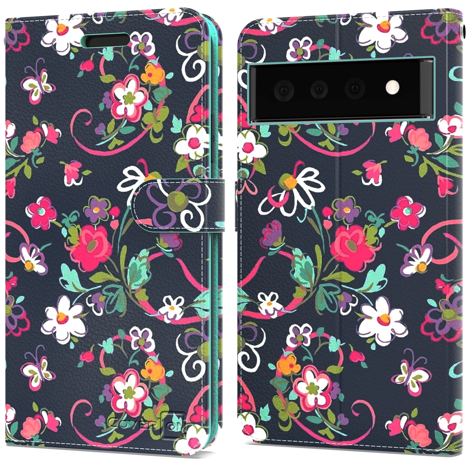 CoverON For Google Pixel 6 Wallet Case, RFID Blocking Vegan Leather 6x ...